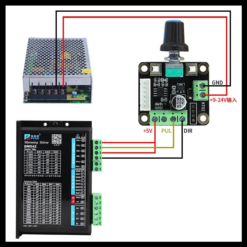 Kt02 Stepper Motor Controller Driver Pulse Generator Speed Regulator ...