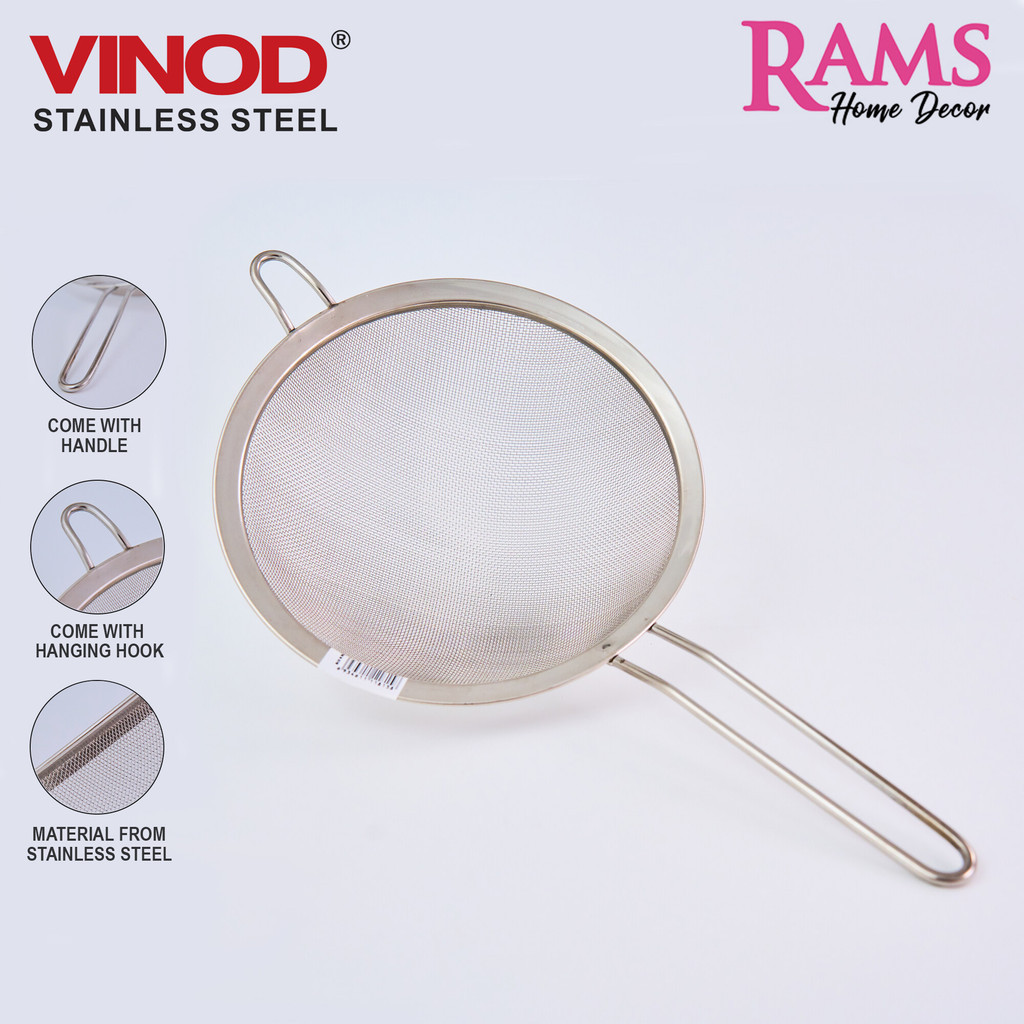 Vinod Stainless Steel Soup Strainer with Handle / Strainer / Bekas ...