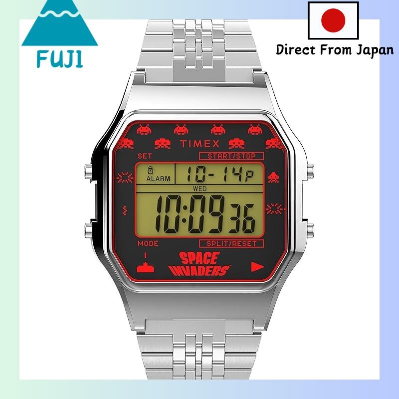 Timex T80 x Space Invader 34mm Quartz Stainless Steel Strap Silver 18 ...