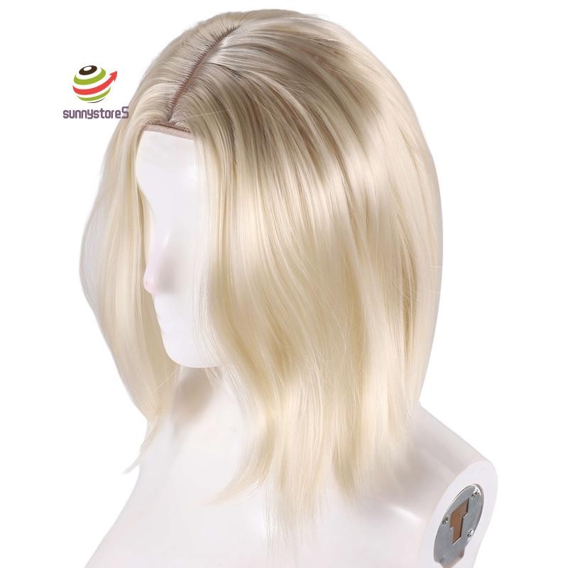 Front Lace Center Parted Long Hair Long Straight Wig Chemical Fiber ...