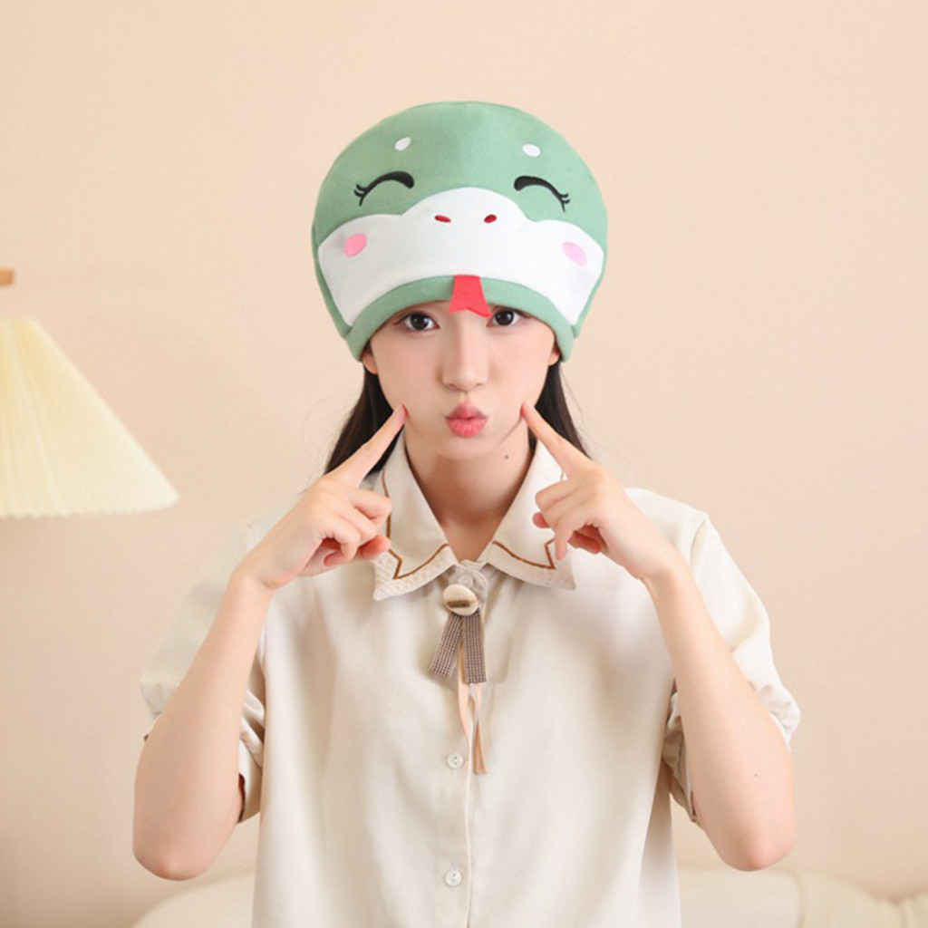 Funny Plush Hats Comfortable Snake Cap Chinese Zodiac Snake Plush Hat ...