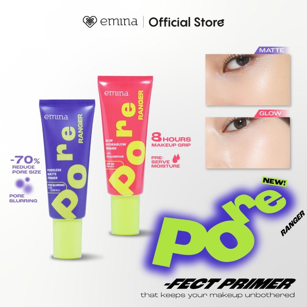 Emina Pore Ranger Total Poreless Primer & Blur Hydraglow Primer 20 ml ...