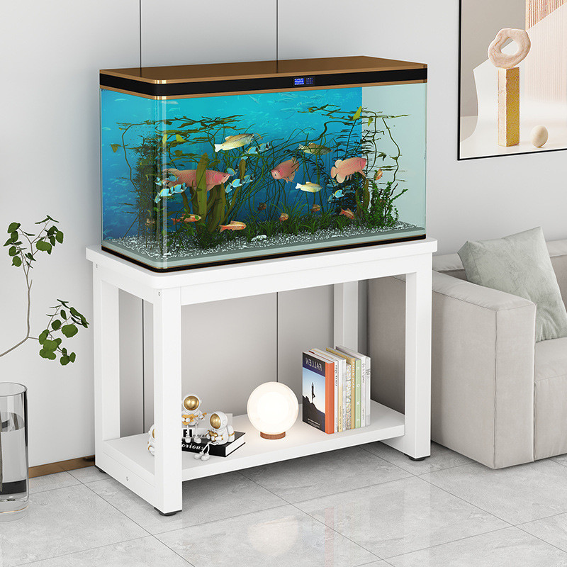 Rak tangki ikan Kabinet bawah kayu keluli ruang tamu rak logam besi ...