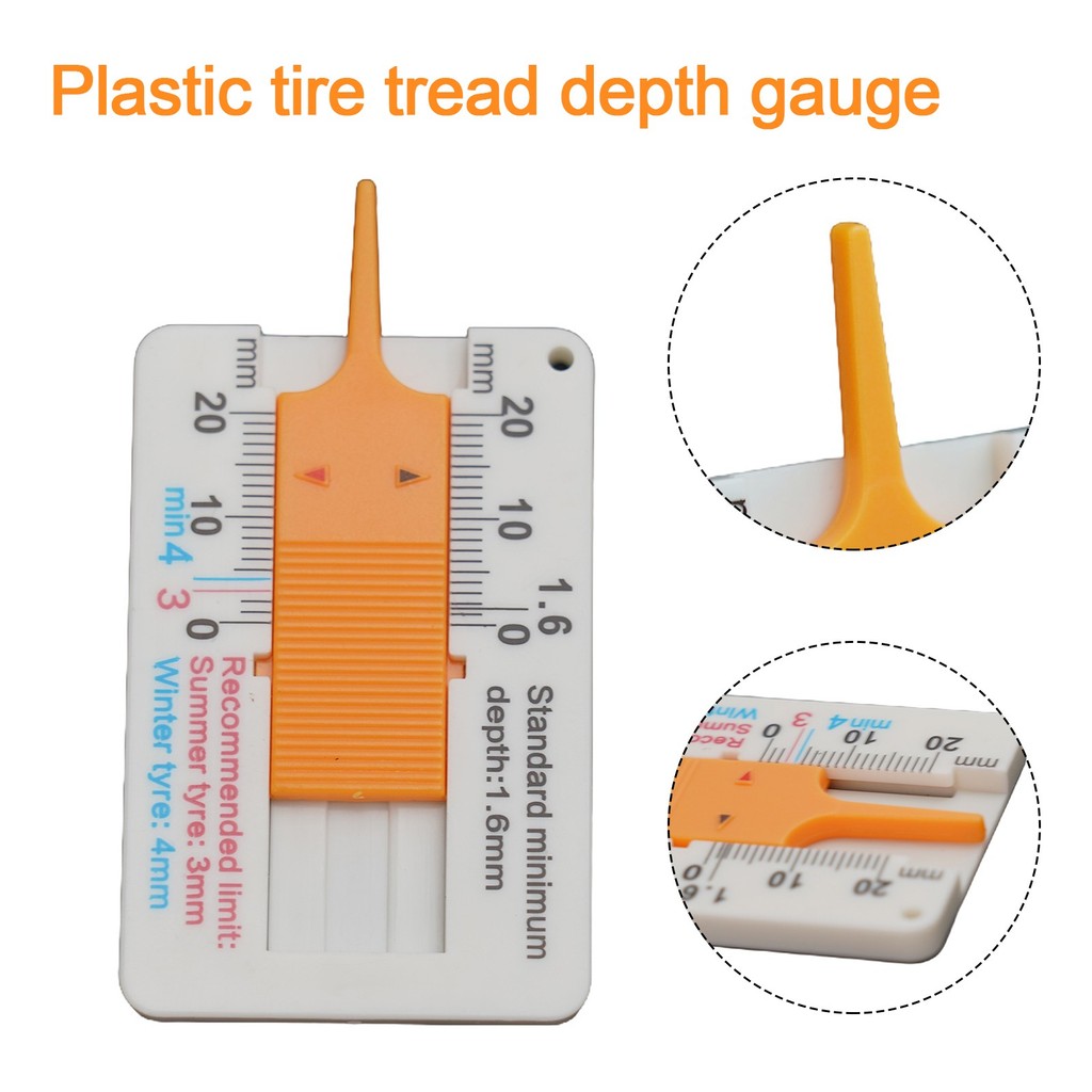[LLMA]Plastic tire tread ruler 0-20MM vernier depth caliper tire tread ...