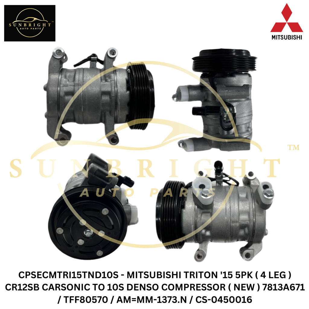 MITSUBISHI TRITON '15 5PK (4 LEG) CARSONIC TO 10S DENSO COMPRESSOR (NEW ...