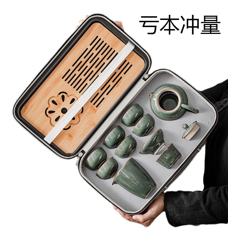 Jenis mudah dibawa luar rumah Ge Kiln rekahan Travel Kung Fu set teh ...