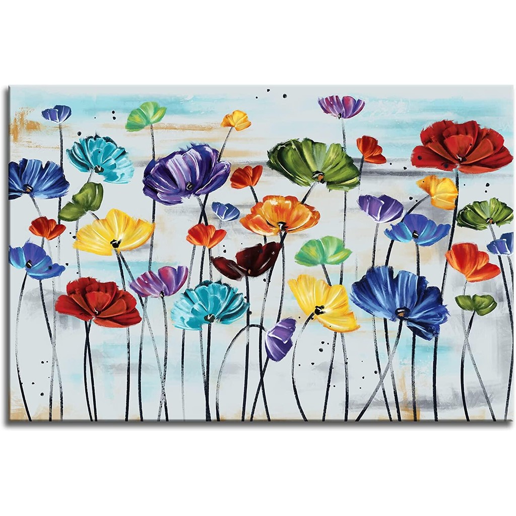 Colorful Flower Wall Art Floral Picture Canvas Posters Print Modern ...