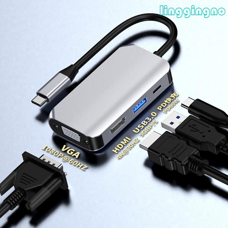 RR 4-in-1 Display Port Hub TV Cable Display Port Aux Converter Adapter ...