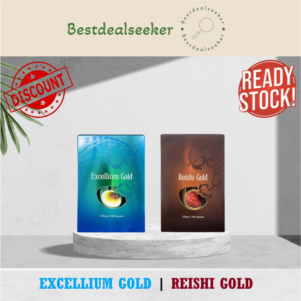 [ WHOLESALE PRICE ] GANO EXCEL EXCELLIUM GOLD REISHI GOLD Ganoderma Lucidum (100 CAPSULES EACH ...