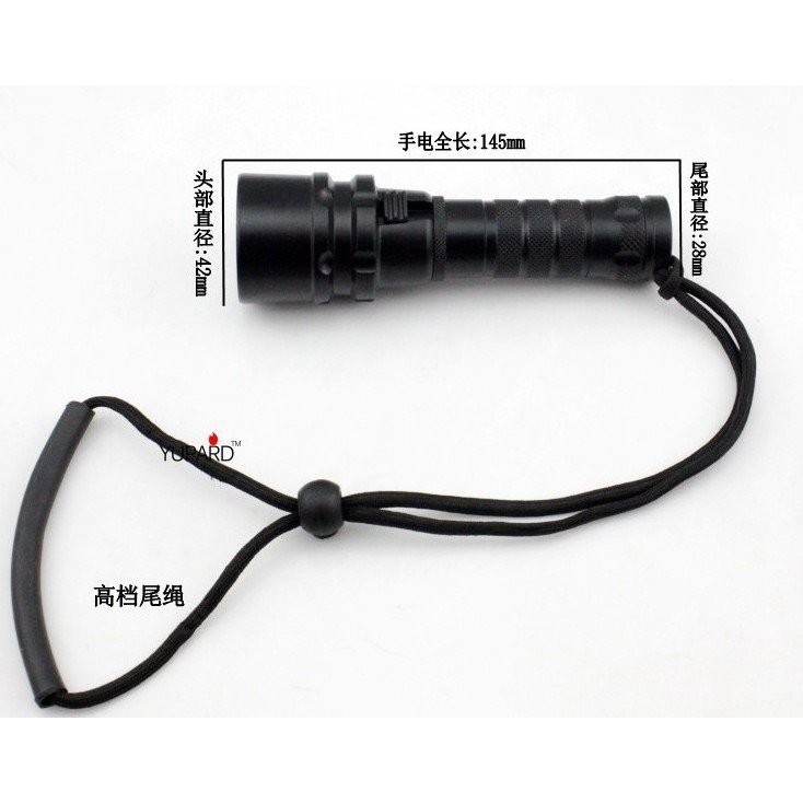 50 Strong Light Catch Fish Waterproof Beige Catch Sea Diving Flashlight ...