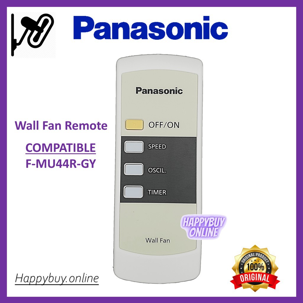 Panasonic Wall Fan Remote Control (F-MU44R-GY) Panasonic Original Kipas ...