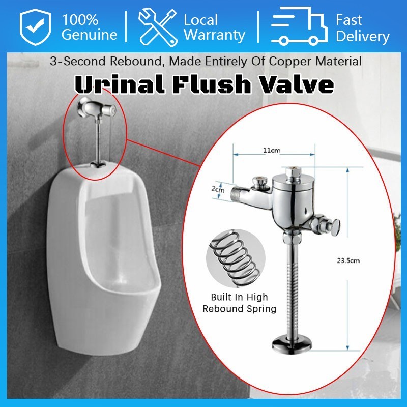 Urinal Flush Valve Hand Push Toilet Bathroom Push Button Toilet Water ...