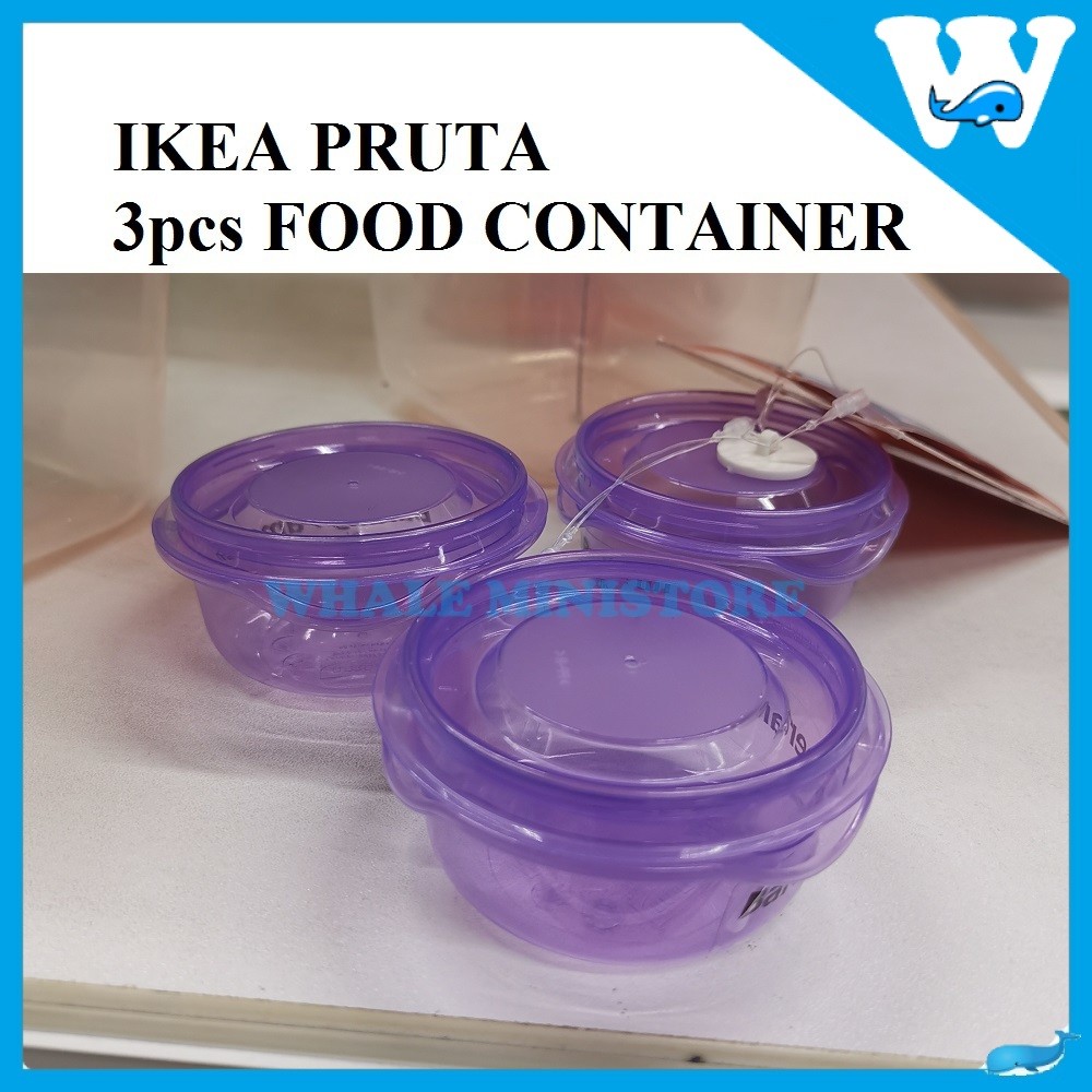 IKEA MINIATURE MINI ROUND FOOD CONTAINER SET / SMALL TUPPERWARE / BABY ...
