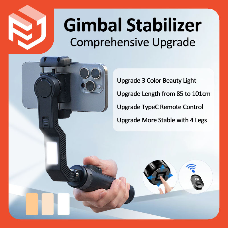Upgrade Gimbal Stabilizer for Phone Stabilizer with Beauty Light Anti ...