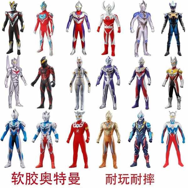 Mainan ultraman ultraman zero lego ultraman 13cm ultraman Soft Rubber Toy Model Small Monster ...