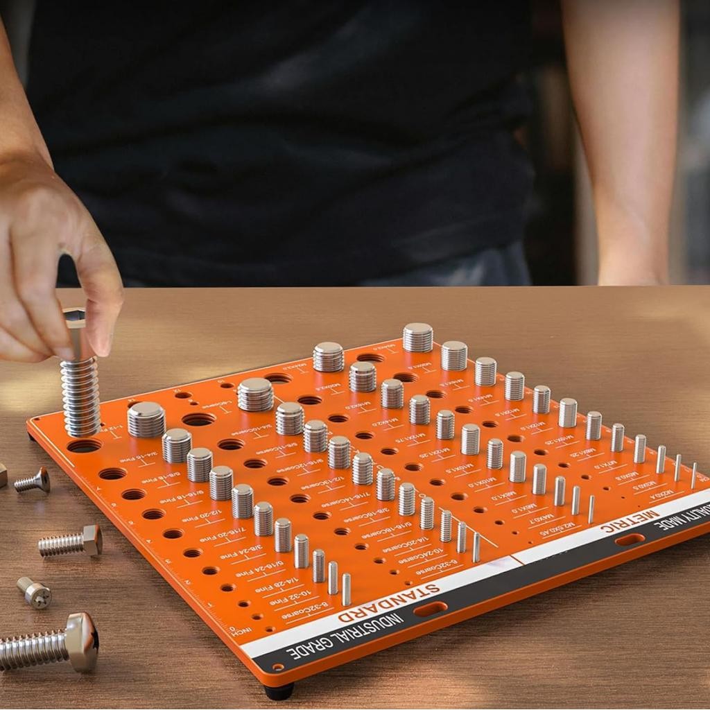 Sinhopsa 54 Nut and Bolt Thread Checker 24 Metric 22 Standard Sizes 8 ...