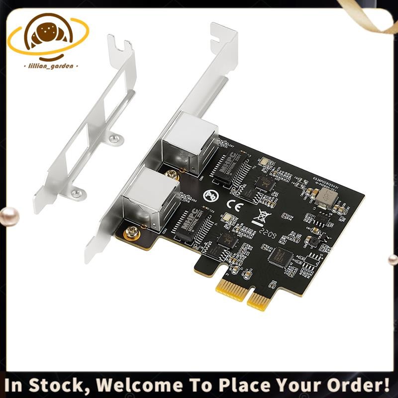 2.5G Gigabit Network Card Adapter with 2 Ports 2500Mbps PCIe 2.5Gb ...
