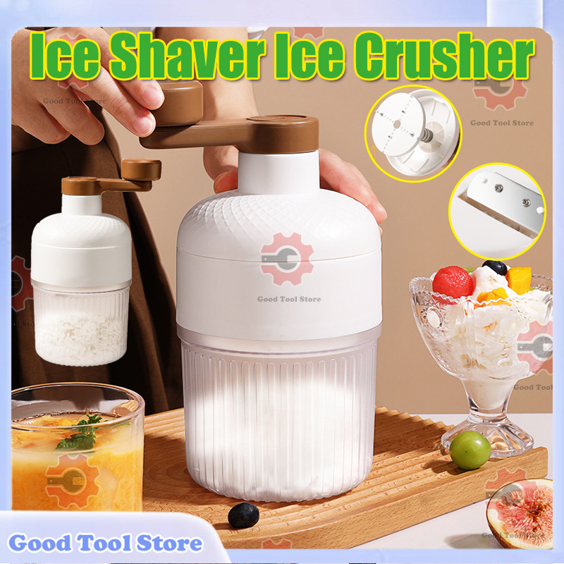 Manual Ice Shaver Ice Crusher Hand Crank Shredding Crusher Storage Box ...