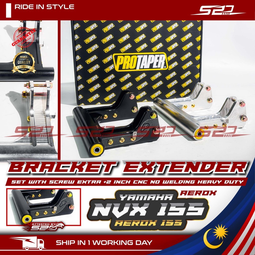 Bracket Extender PROTAPER NVX V1 V2 AEROX With Screw Extra +2 INCH INCI ...