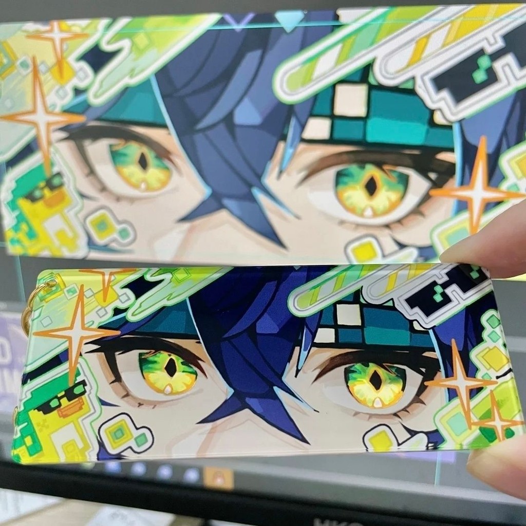 Genshin Impact Kinich Game Merch Acrylic Eyes Key Chain Pendant ...