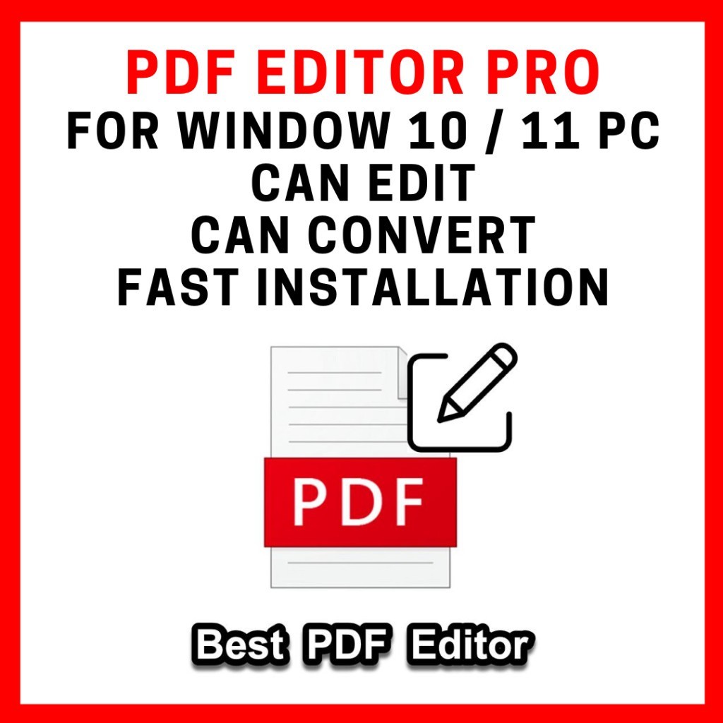PDF Editor Pro 2024 - For Windows 10/11 Full Version | Shopee Malaysia