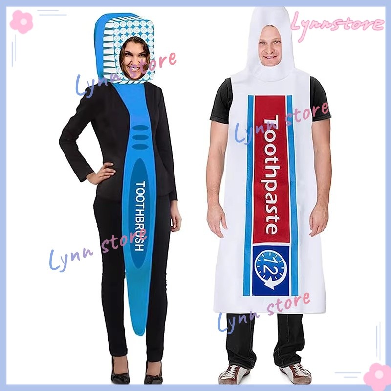 Halloween Costumes Adults Funny Toothpaste And Tooth Brush Cosplay ...