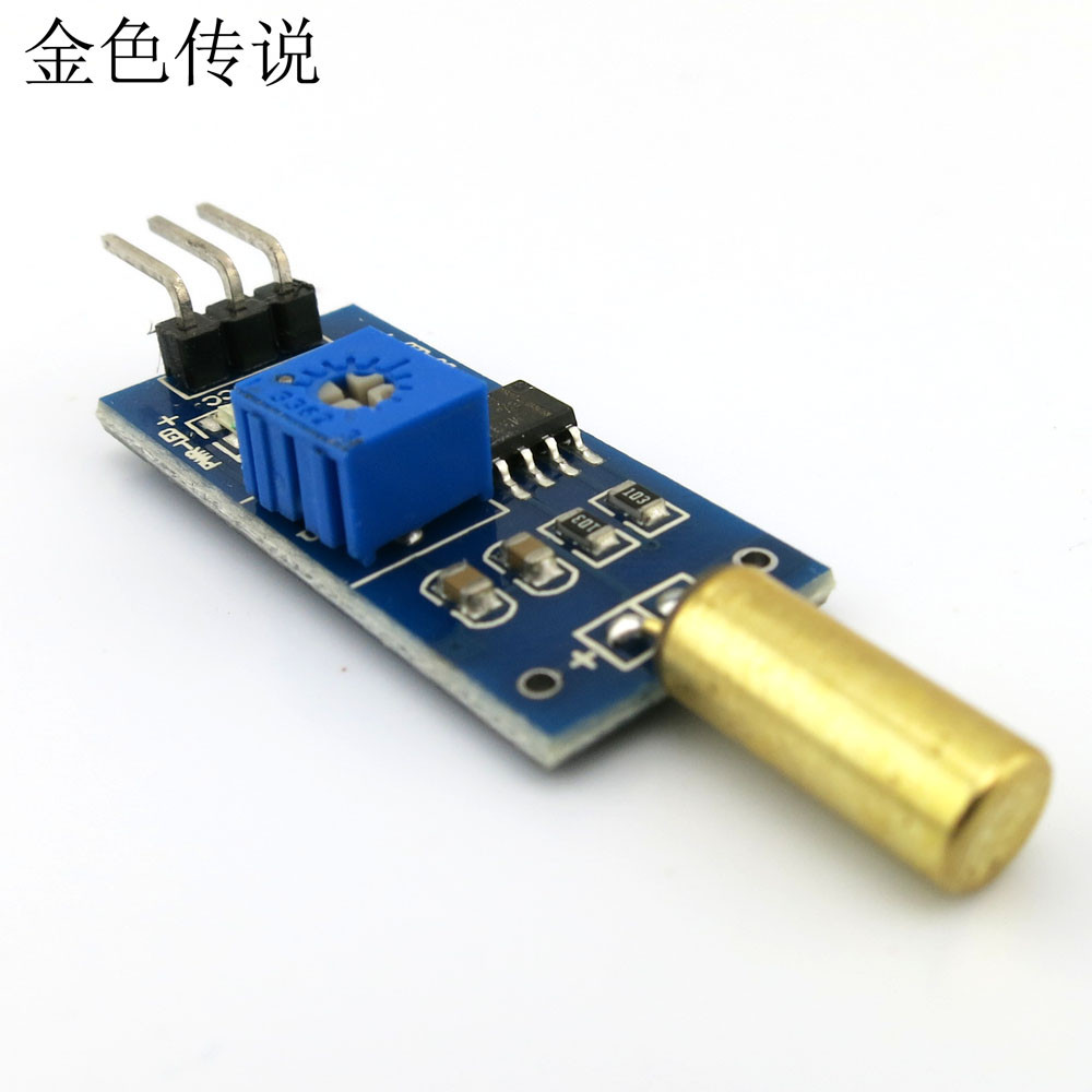 ((Golden Round Head) Angle Sensor Module Tilt Electronic Ball Switch ...