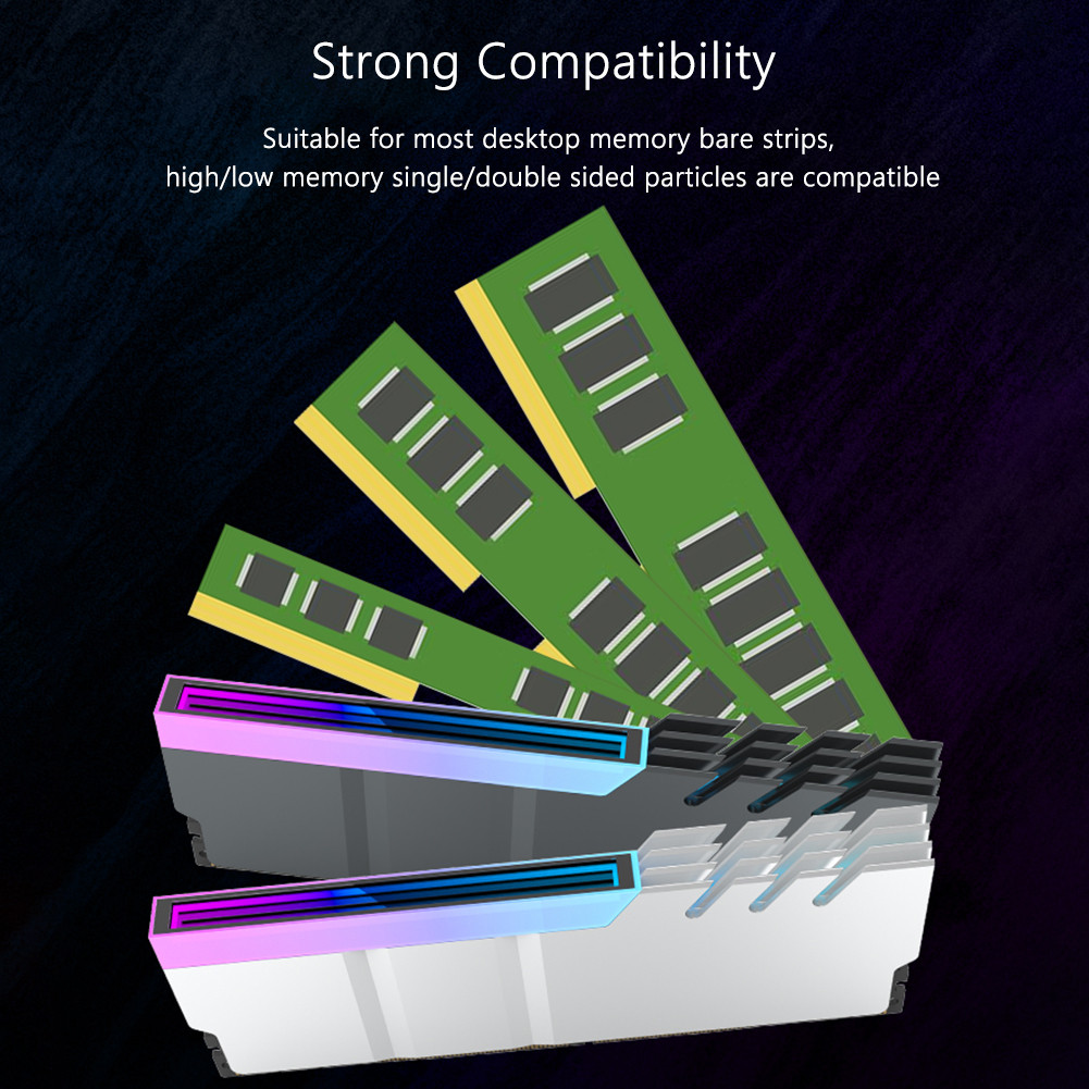 Heat Sink DDR4 DDR5 Ram Cooler Radiator 5V 3PIN ARGB Aluminum Alloy for ...