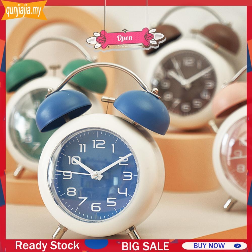 Twin Bell Alarm Clock Arabic-numeral Dial Alarm Clock Mute for Students ...