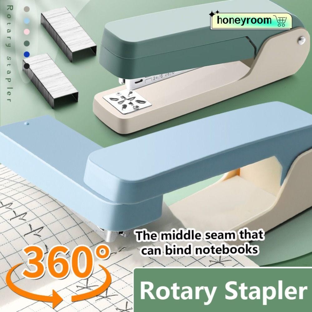 HONEYROOM Stapler, Use 24/6 Staples 360 Degree Rotary Long Stapler ...