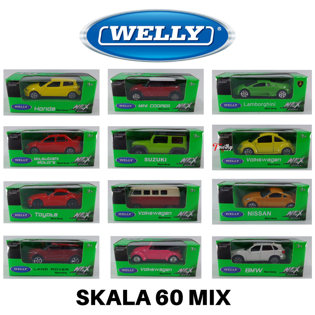 Diecast Welly Nex Mix Scale 60 VW Innova Honda Jimny Porsche et al ...