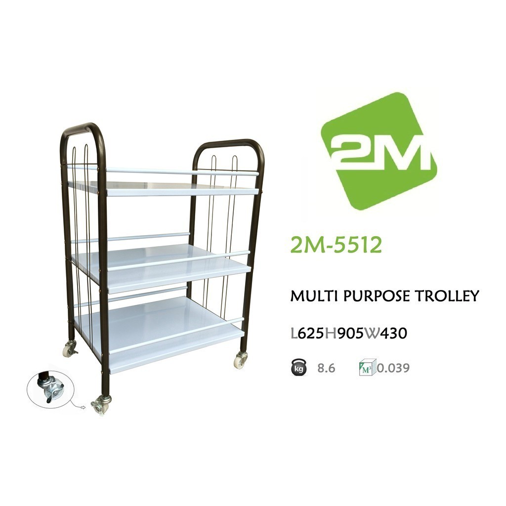 JOY Rack Trolley 2M-5512 Multi Purpose 3 Layer Trolley / Troli 3 ...