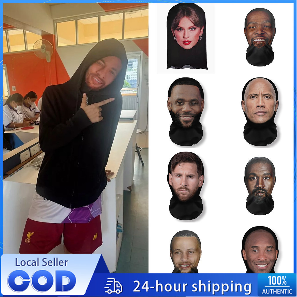 Kobe Durant James Curry Messi Kanye Johnson Taylor Headgear Mask 3D ...