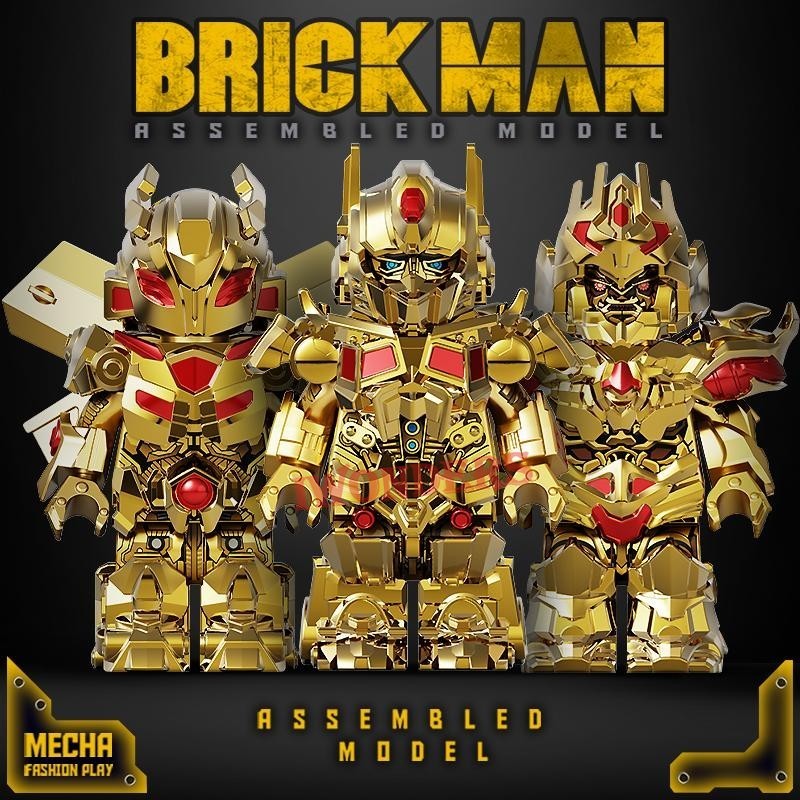 Gold Optimus Prime Bumblebee Megatron 3in1 Building Block Toy Boy ...