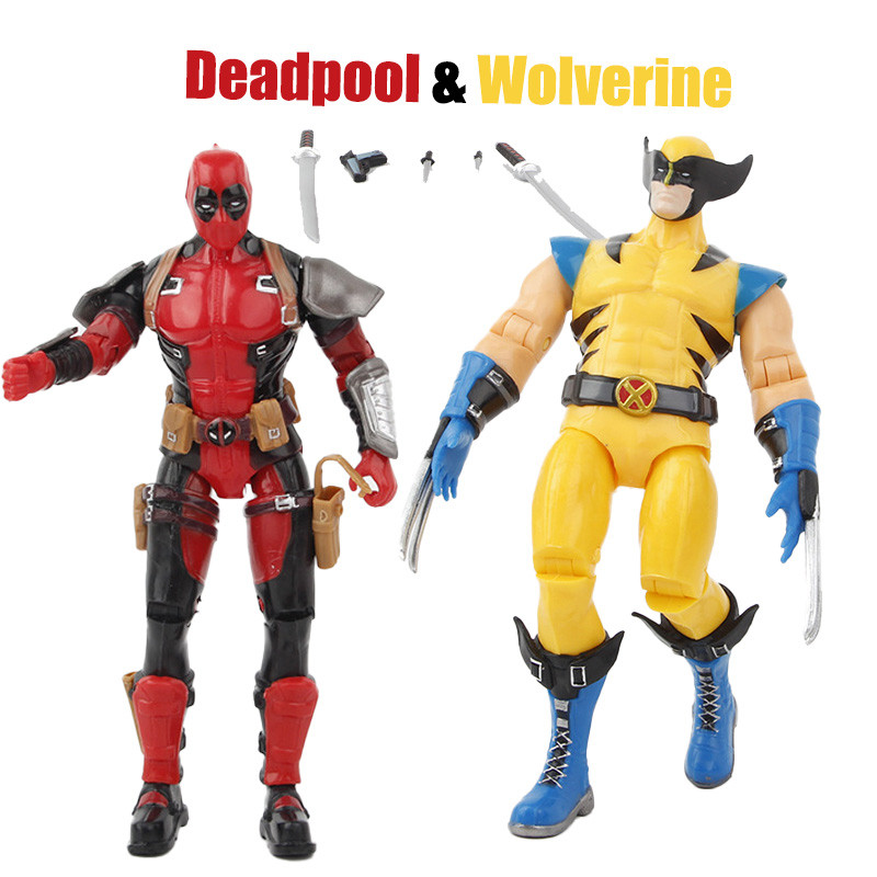 The Avengers Deadpool & Wolverine Action Figure Toys Deadpool Movable ...