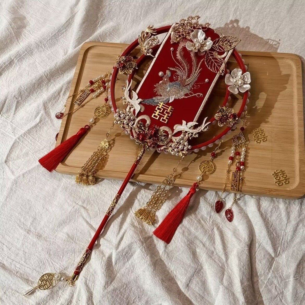 Bridal Wedding Fan Wedding Xiuhe Group Fan Xi Fan Xiaohongshu diy ...