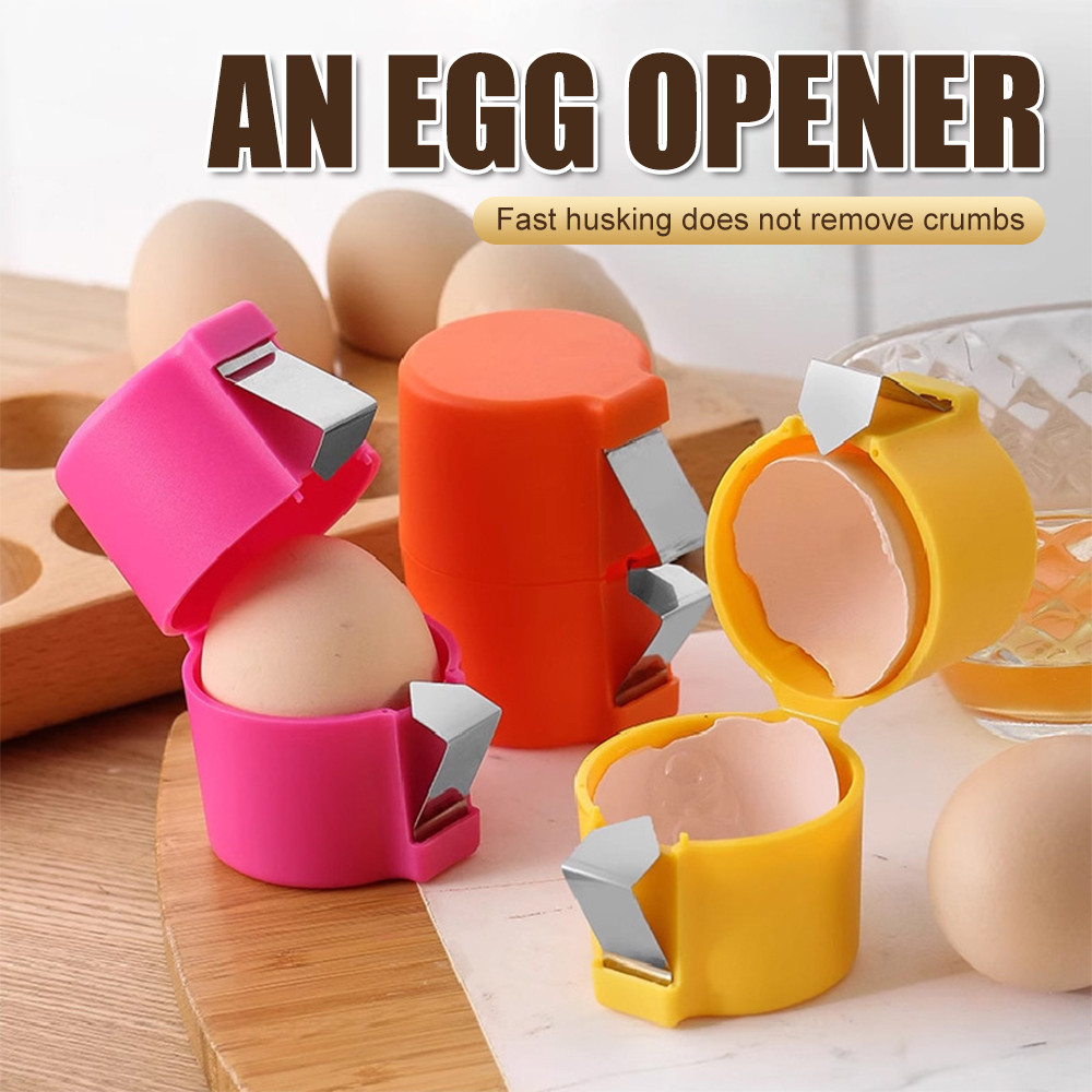Egg Shell Opener Hard Boiled Egg Peeler Egg Cube Egg Separator Handheld ...
