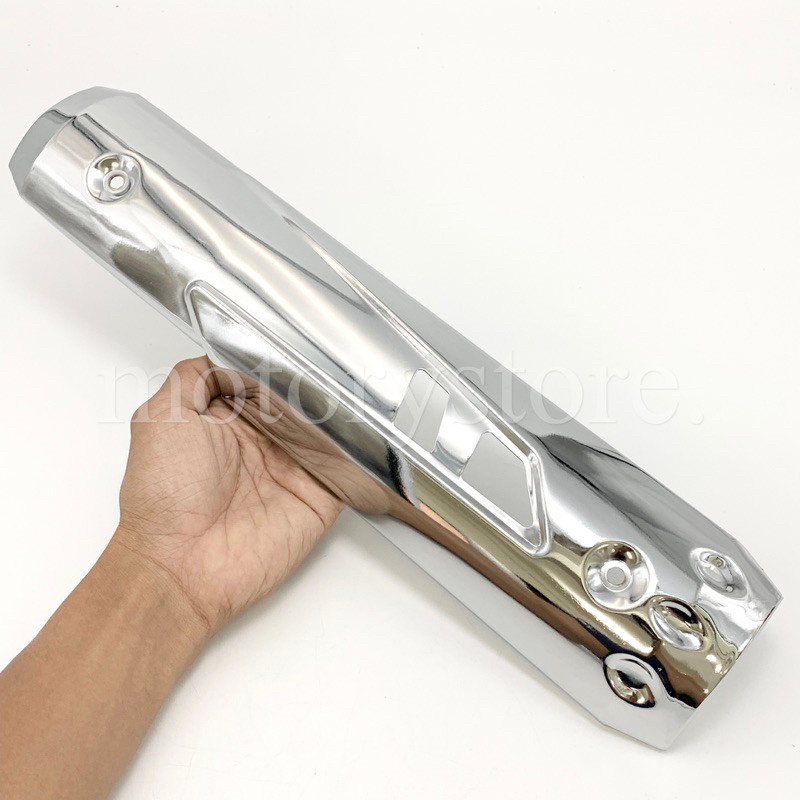MODENAS GT128 MUFFLER PROTECTOR , REAR (CHROME) EXHAUST PIPE COVER ...