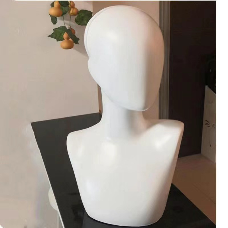 Wig Model Head Model White with Shoulder Dummy Head cos Wig Fake Hair ...