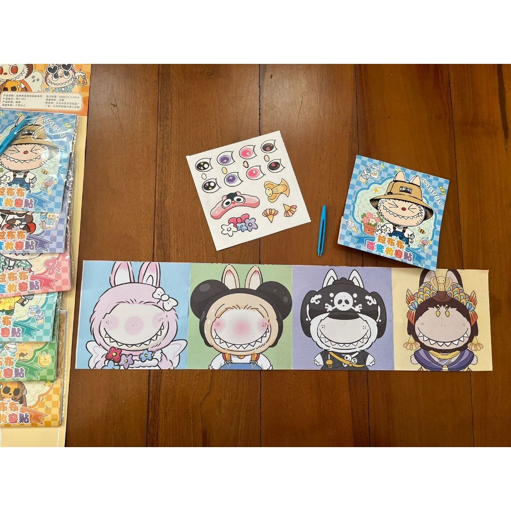 Labubu Sticker DIY Labubu Face Sticker Labubu Popmart Sticker | Shopee ...