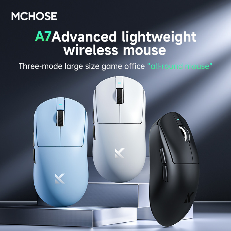 MCHOSE A7 Rro/Ultra Wireless Gaming Mouse Bluetooth Wireless Mouse PAW3950 26000DPI Optical ...
