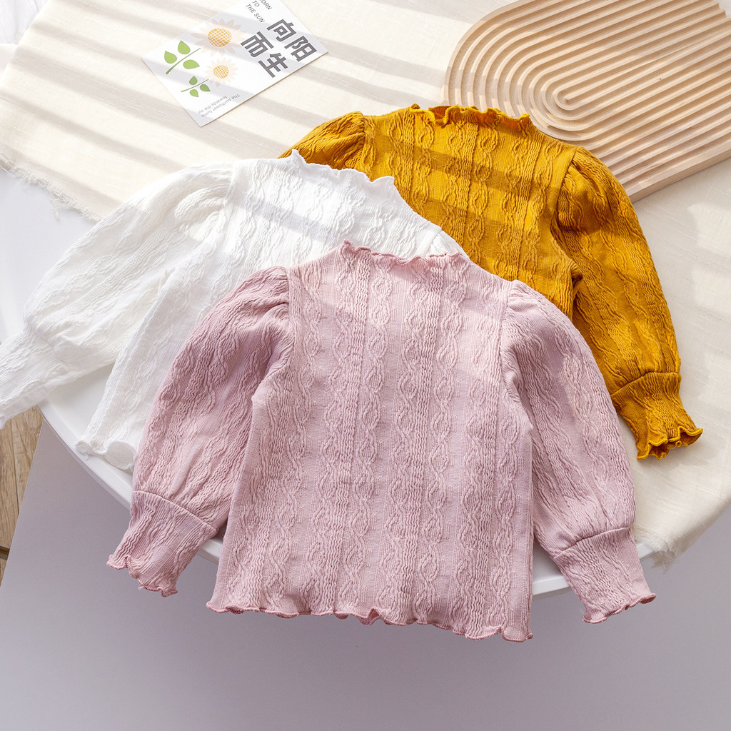 Padini Kids Baby Girl Long Sleeve Shirt Kids Girl Puff Sleeve Blouse ...