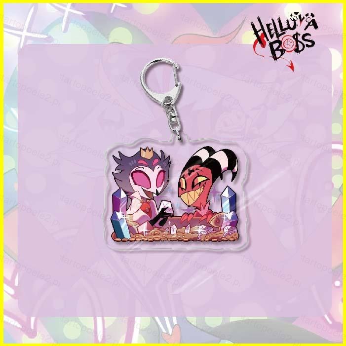 ST2 Helluva Boss Blitzo Moxxie Millie Loona Stolas Fizzarolli Acrylic key holder keychain bag ...