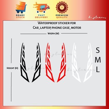 [2pcs] Spirit Beast Stripe Fairing sticker motor stripe reflective ...