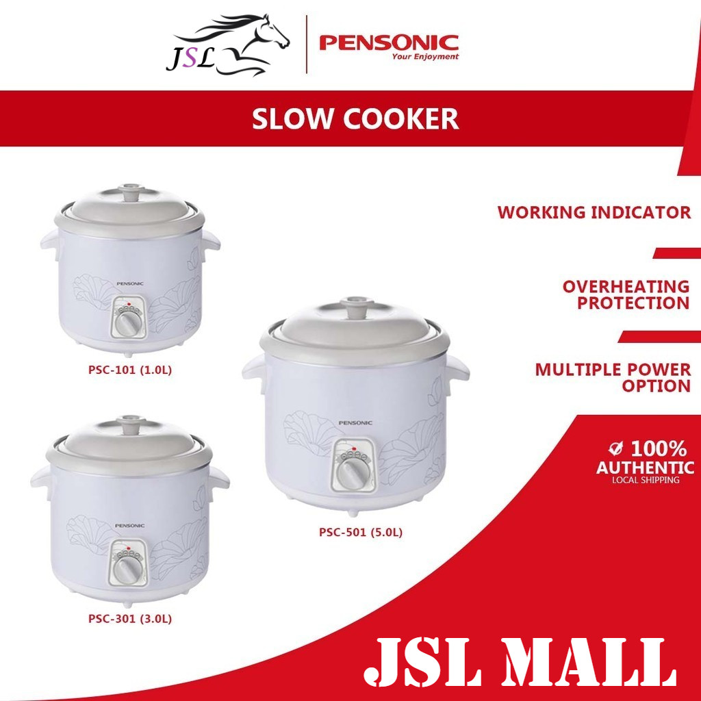Pensonic Slow Cooker PSC-101 (1L) PSC-301 (3L) PSC-501 (5L) | Shopee ...