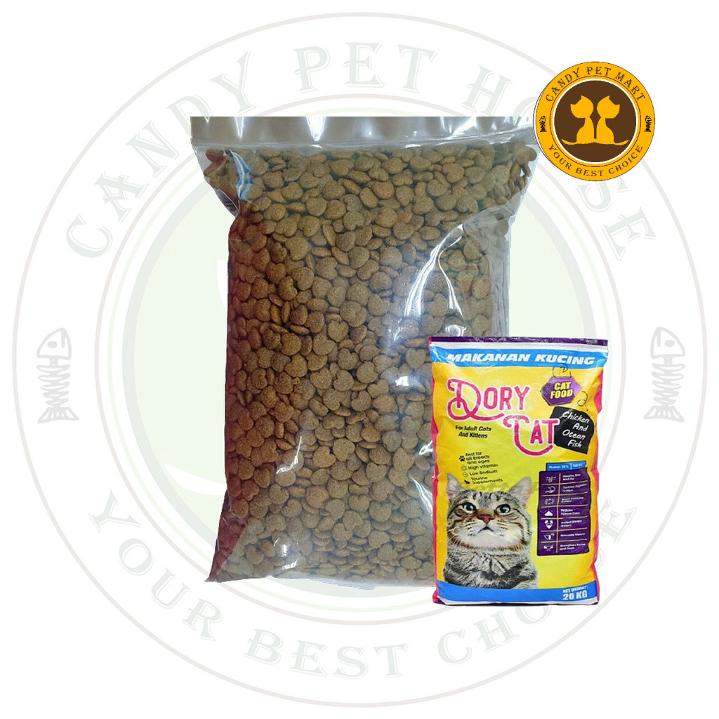 Dory Cat Dry Food ( Chicken & Ocean Fish) Repack 1kg | Shopee Malaysia