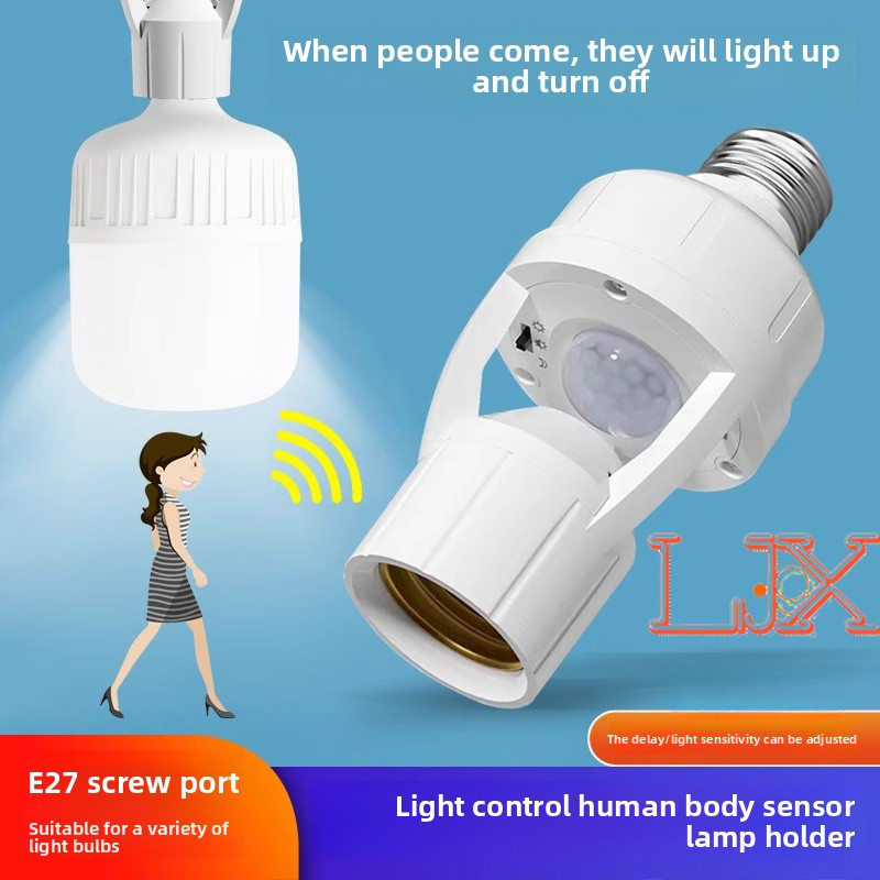 Intelligent Human Body Infrared Sensor Conversion Lamp Base, Adjustable ...