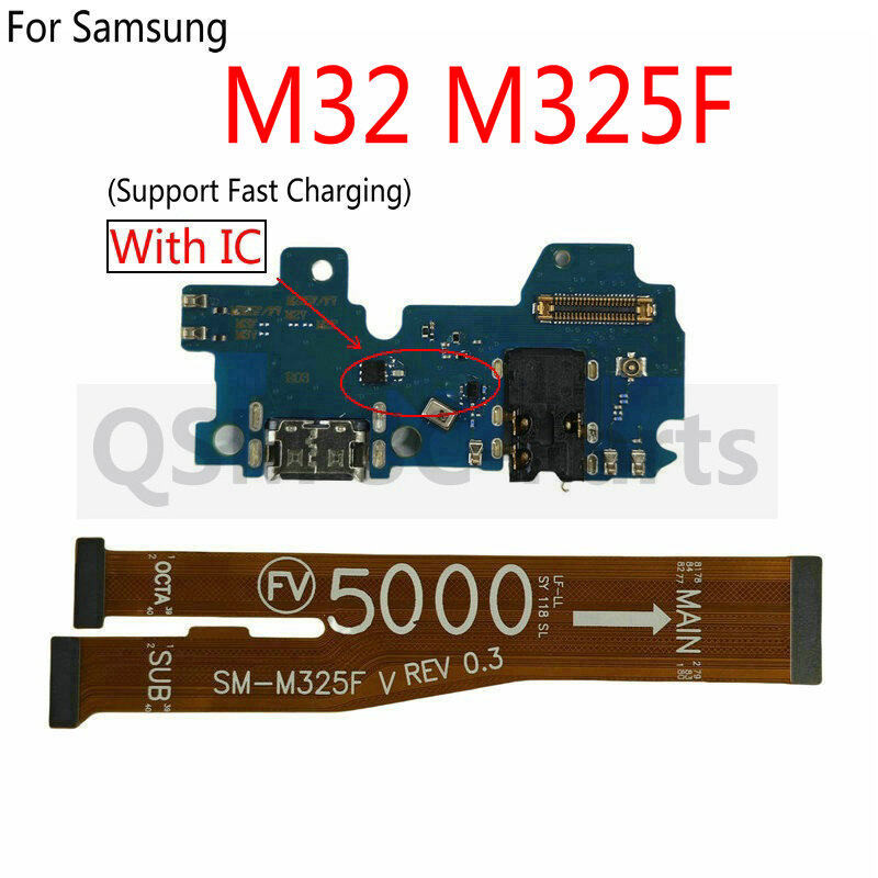 For Samsung Galaxy M22 M32 M325F USB Charging Port Board Flex Cable ...