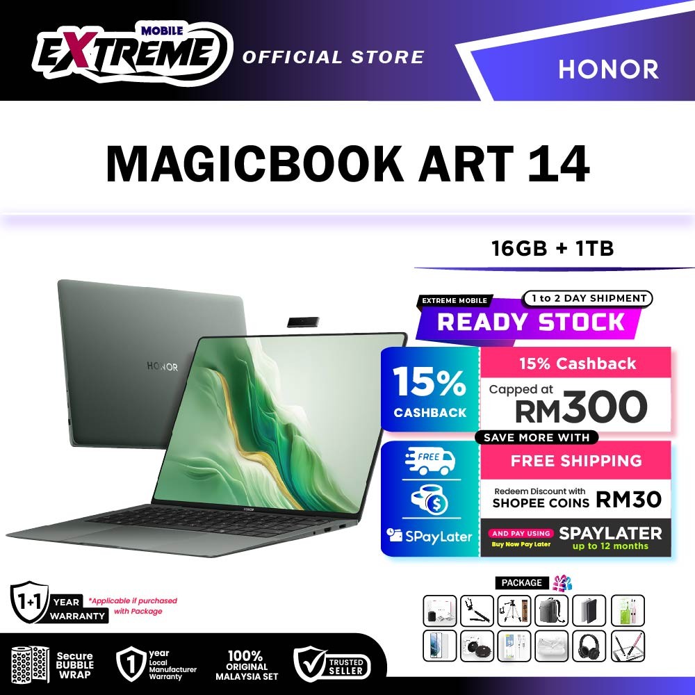 HONOR Magicbook Art 14 [16GB RAM 1TB SSD] - Original HONOR Malaysia ...