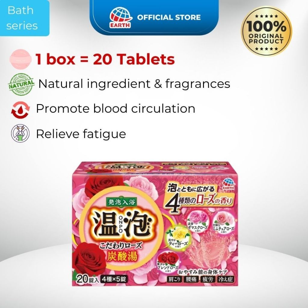 ONPO Aroma Rose Bath Bomb Tablets Natural Colorful & Fragrance Bath ...